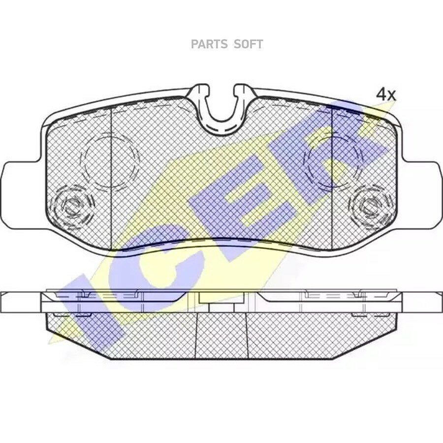 ICER 142192 Колодки торм. диск. задн. MERCEDES V-CLASS (W447) (03/14-)