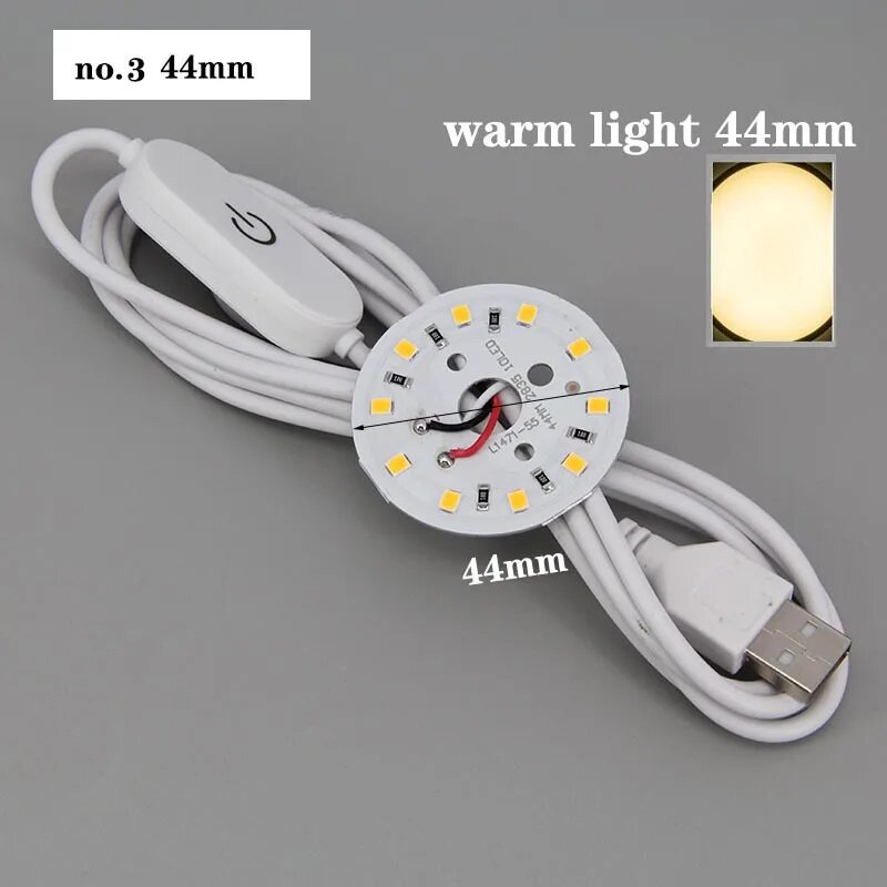 USB лампа для чтения, no.3 44mm, теплый свет