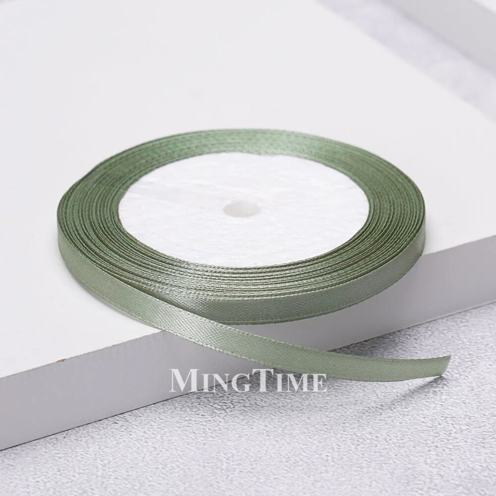 Атласная лента Sage green 22,8 м