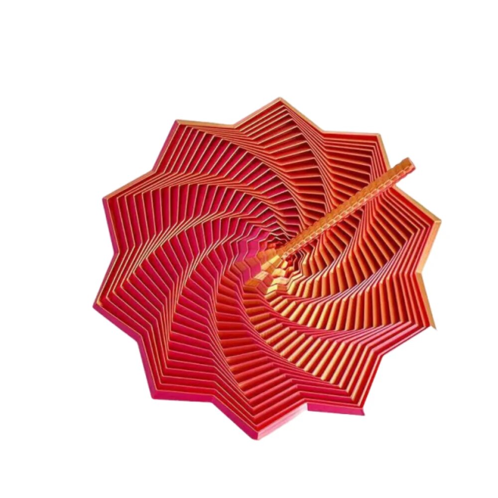 Антистресс Fractal Fidget Star Red Gold