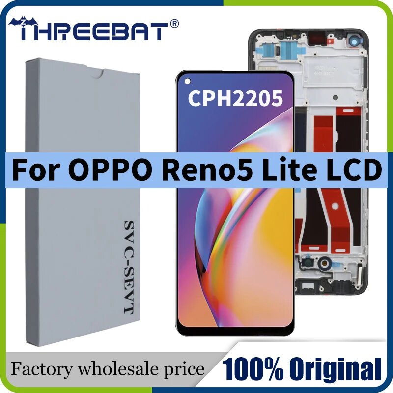 6,43 'оригинальный ЖК-дисплей для OPPO Reno5 Lite CPH2205, дигитайзер Original With Frame