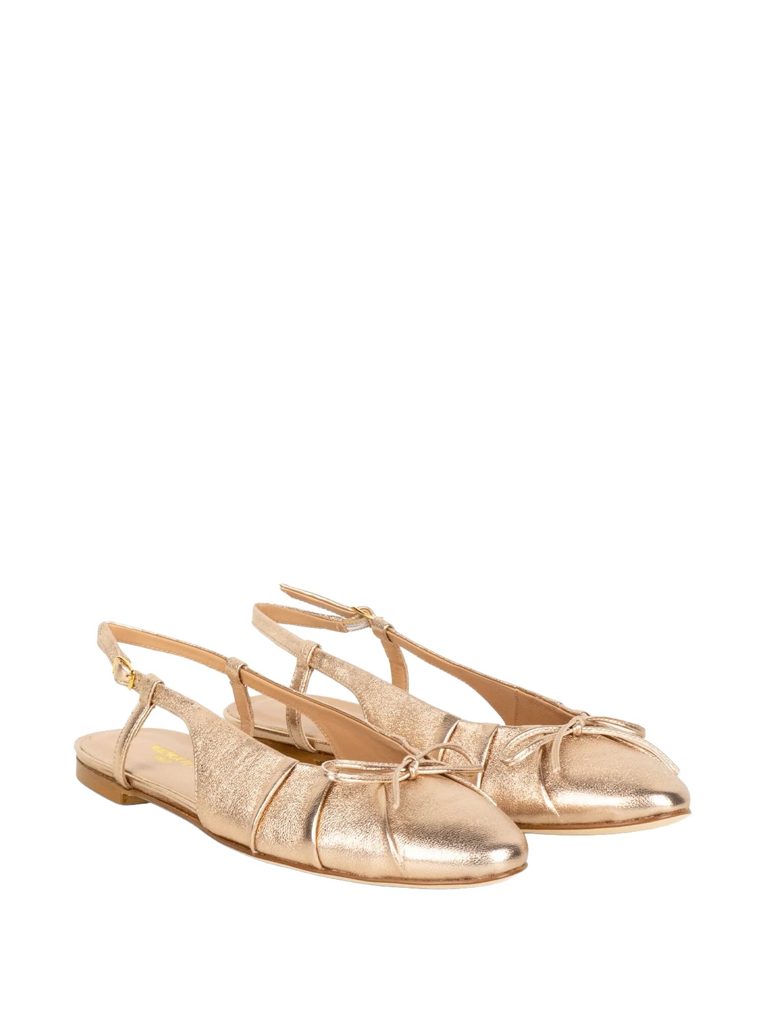 Мюли Bow-detail metallic-leather mules