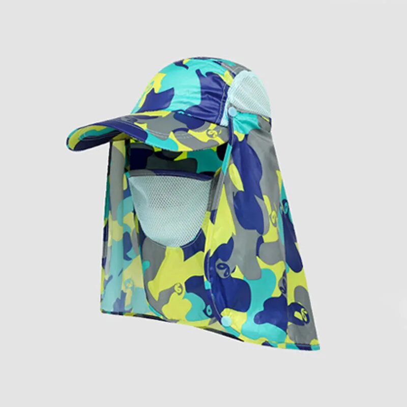 Солнцезащитная кепка унисекс Camouflage sky blue