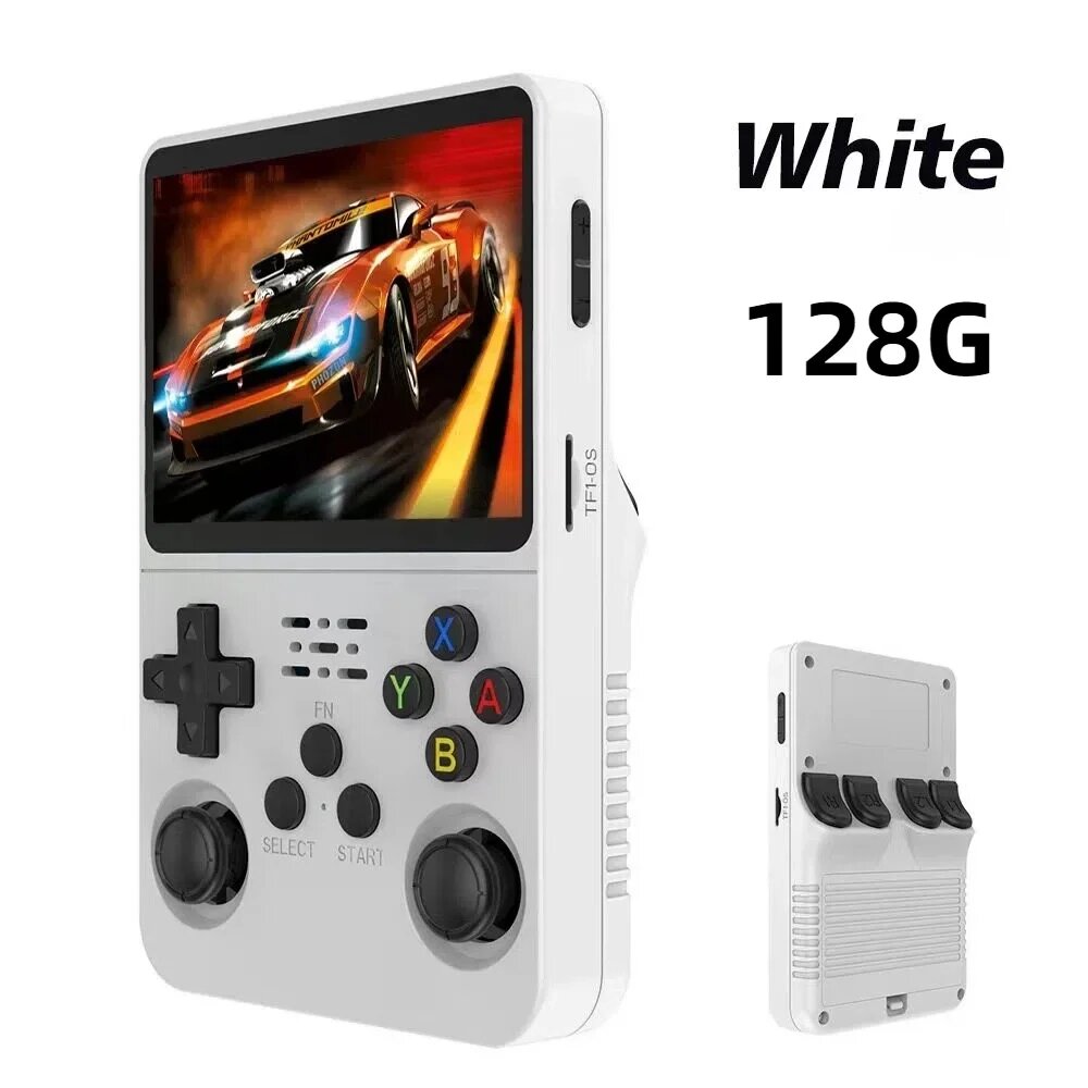 R36S портативная игровая консоль 128 ГБ Белый, Белый, WHITE