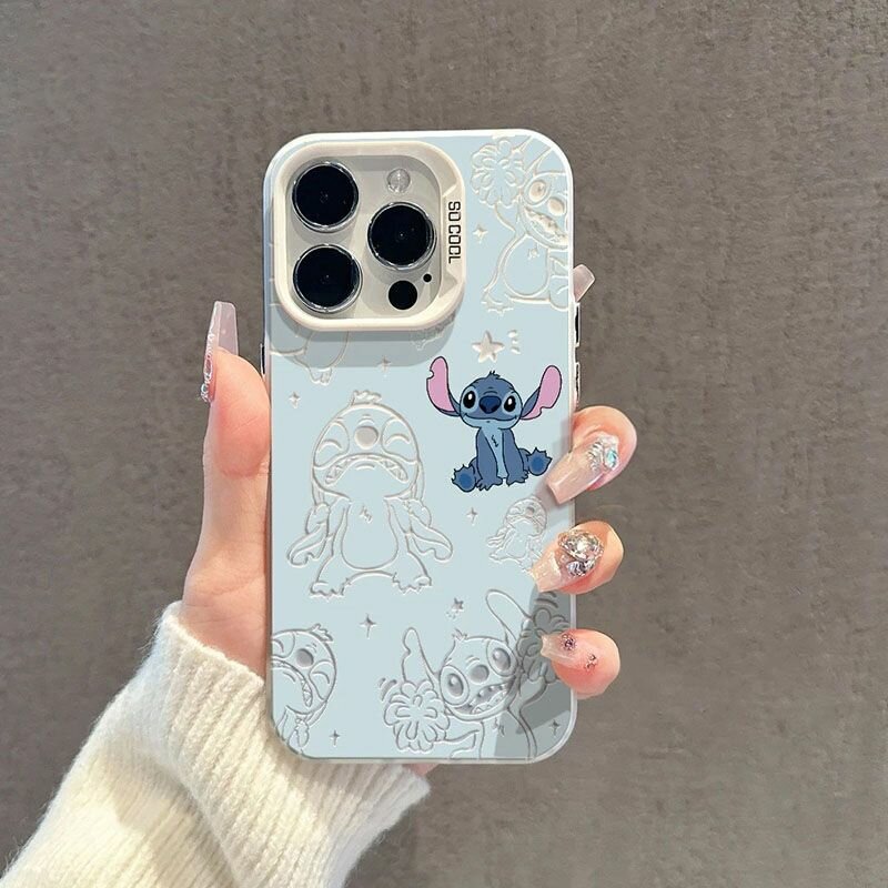 Чехол на Aйфон 13/14 / iPhone 13/14 белое Мультфильм "Синий стежок" силиконовый противоударный