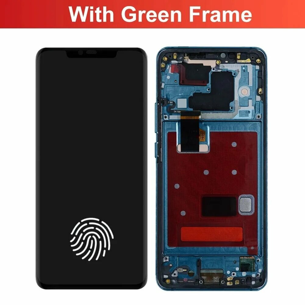 6,39-дюймовый OLED-дисплей для Huawei Mate 20 Pro, LYA-L09, LYA-L29, ЖК-дисплей с рамкой, сенсорный экран, панель управления, зеленый.