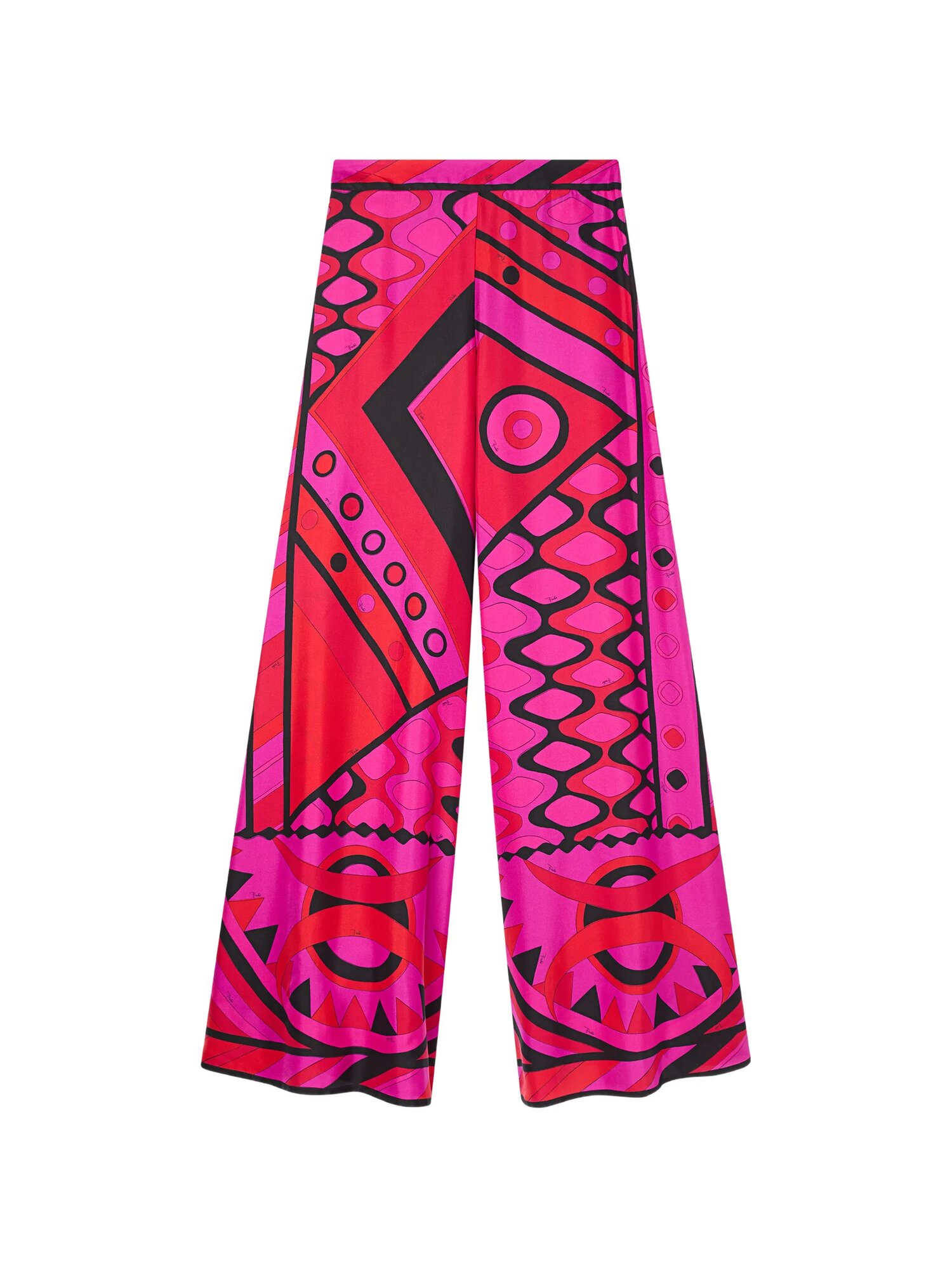 Брюки Vivara-print silk palazzo pants