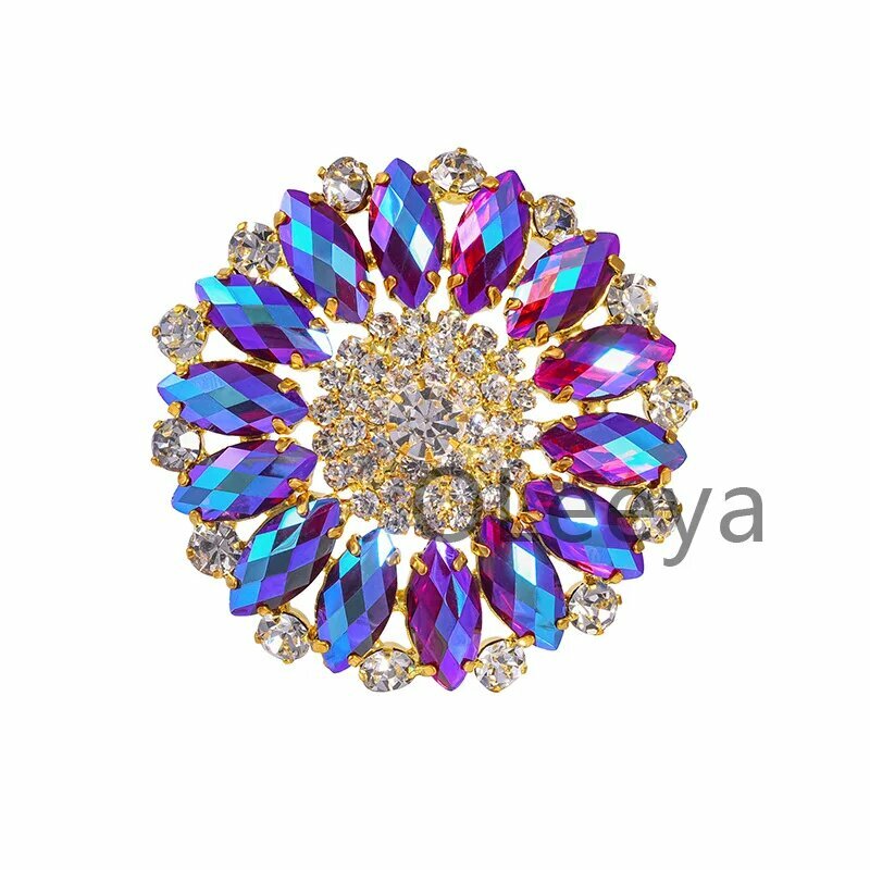 Стразы OLeeya 5 см Фиолетовый, fuchisa AB