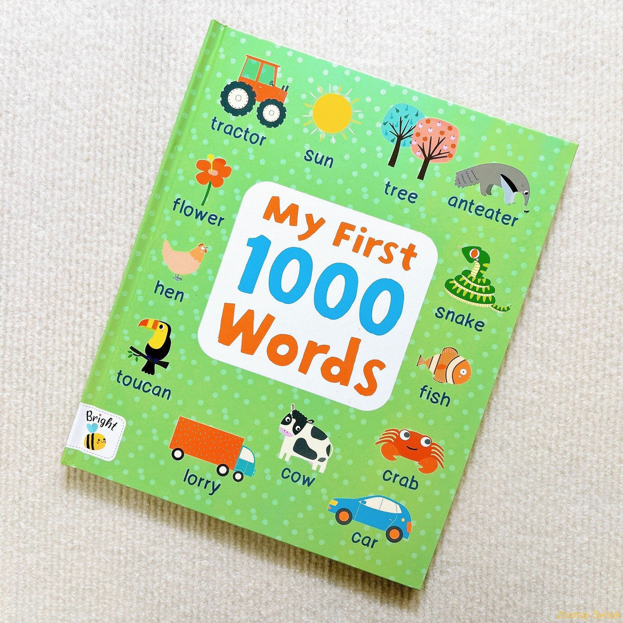 Книга Autumn Publishing "My First 1000 Words", на английском языке, для чтения,