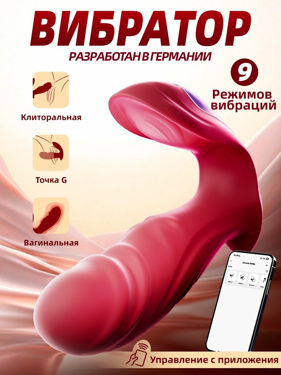 Носимый вибратор для женщин с управлением через приложение, вибратор в трусики, клиторальная стимуляция