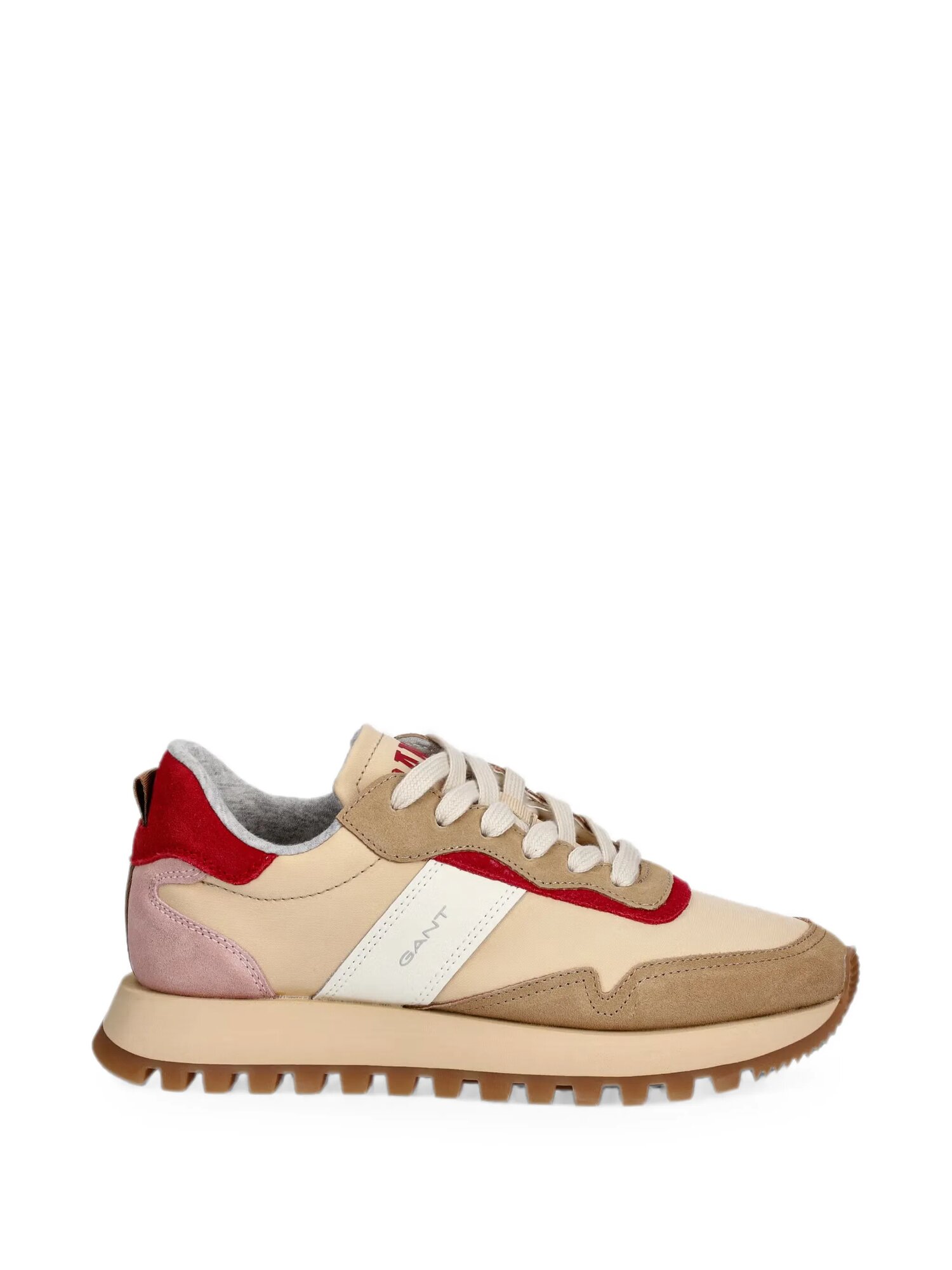 Кроссовки Panelled suede-trimmed sneakers