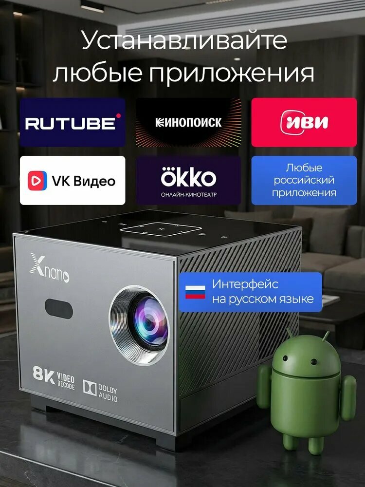 Проектор для фильмов, Android 11, Wi-Fi, Bluetooth, HDMI, домашний мини проектор для фильмов