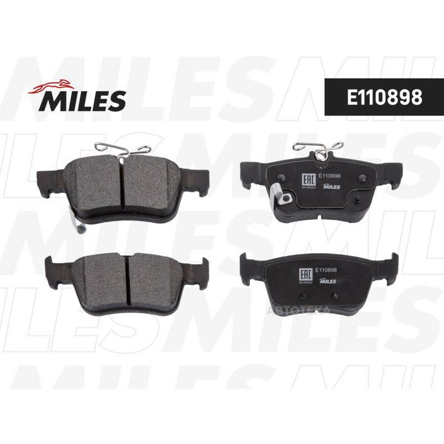 Колодки тормозные CHANGAN CS55/HONDA CIVIC X 17- зад. SemiMetallic MILES E110898