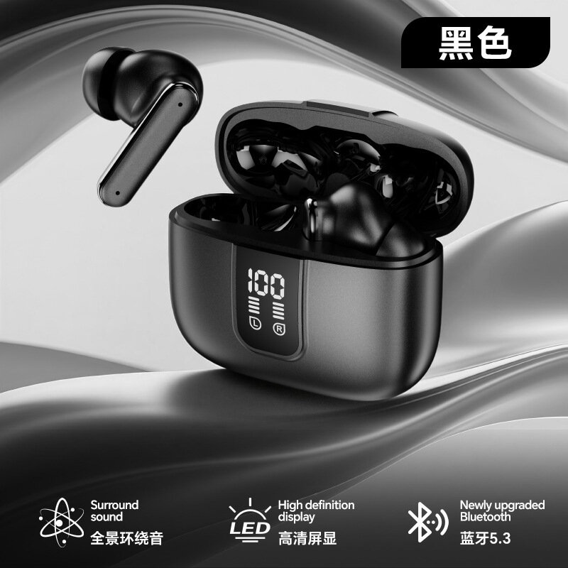 Беспроводные наушники Q57 Black Bluetooth 5.3 шумоподавление водонепроницаемые стерео гарнитура для спорта