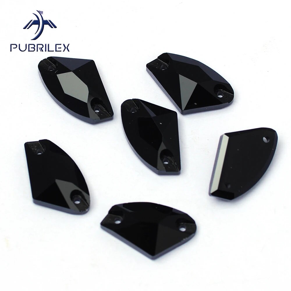 PUBRILEX галактические плоские стразы 12x19mm 48Pcs, Jet