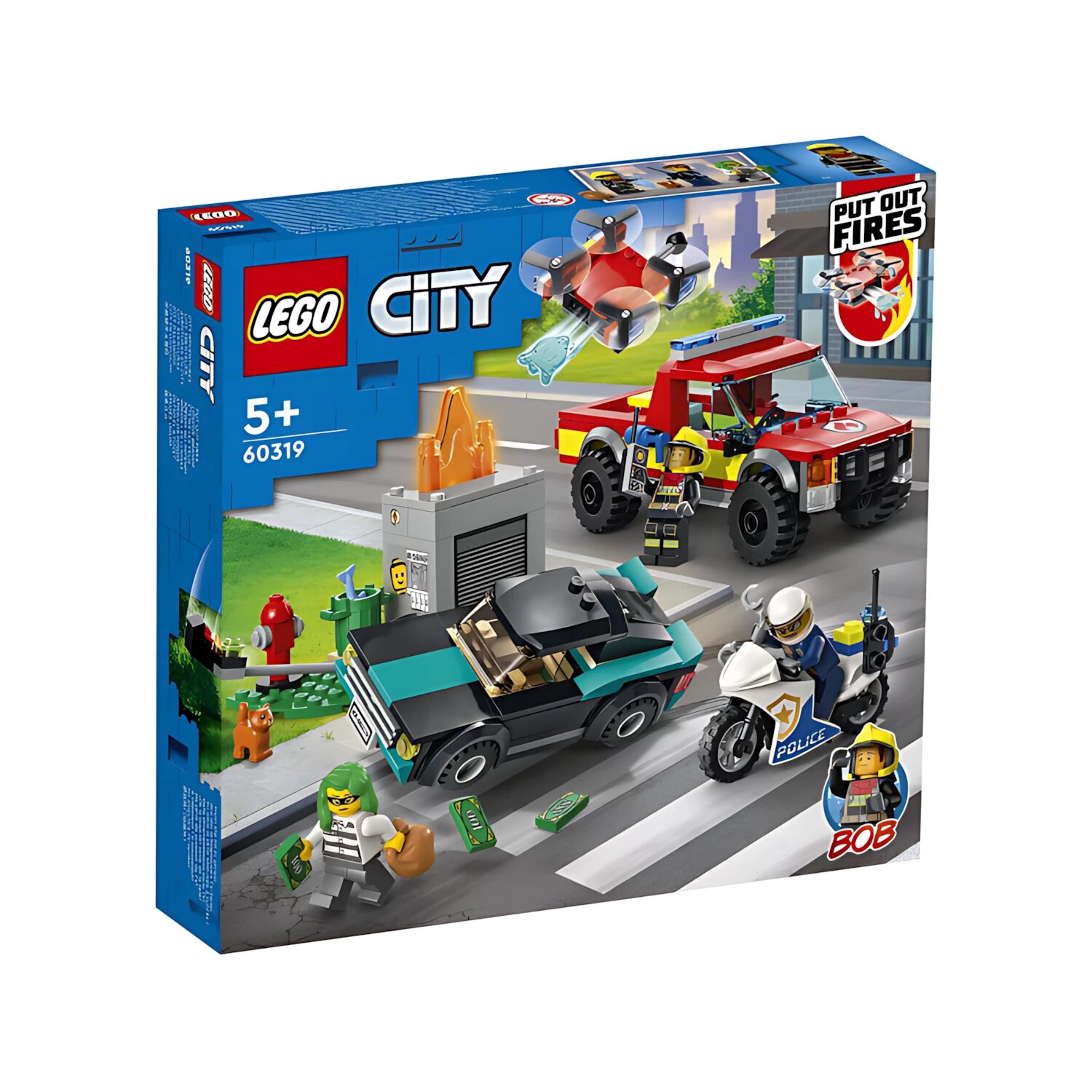Конструктор LEGO City 60319 Пожарная бригада и полицейская погоня