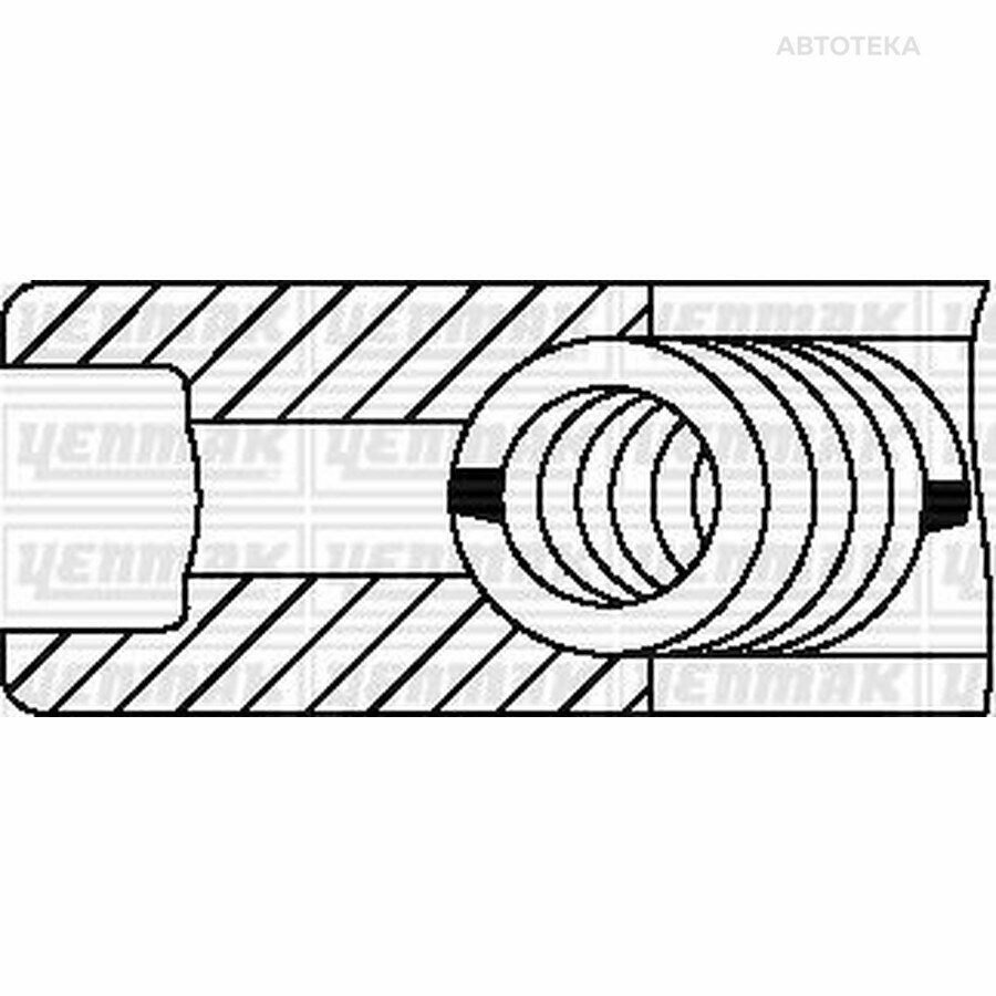 8300 mm. Кольца поршневые к-т на цил YENMAK 9109807050