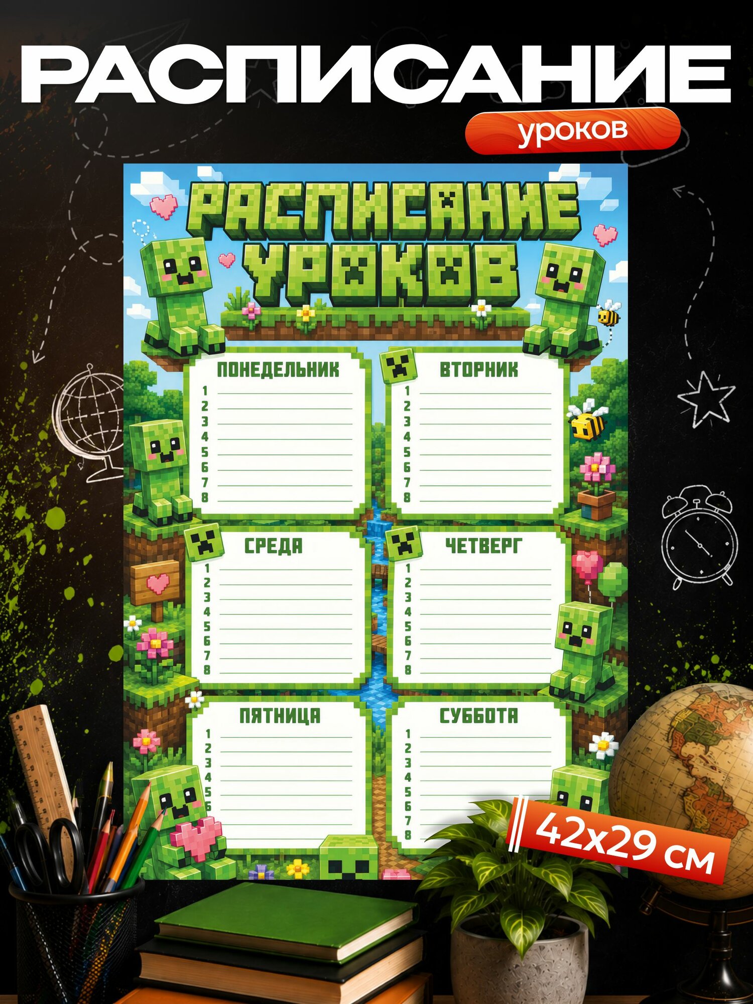 Расписание уроков Minecraft Крипер