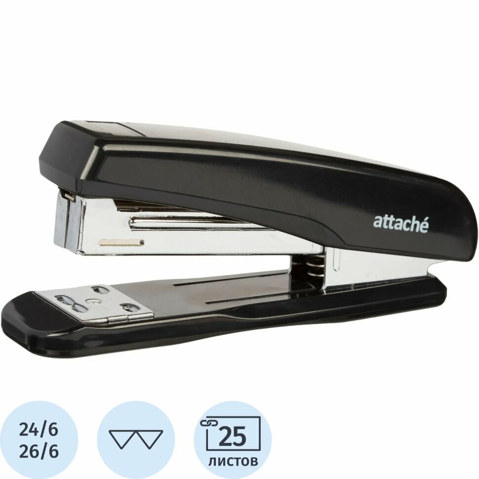 Степлер ATTACHE 8215 (N24/6&26/6) до 25 лист. черный, 159009