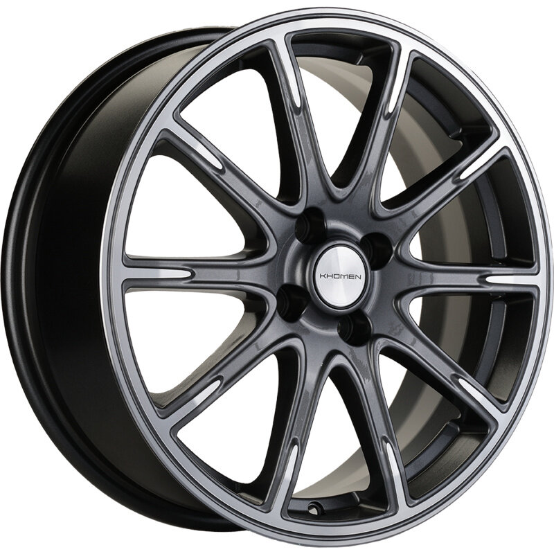 Литой колесный диск Khomen Wheels KHW1707 (Lada Vesta Cross) 6,5x17/4x100 ET43 D60,1 Gray-FP