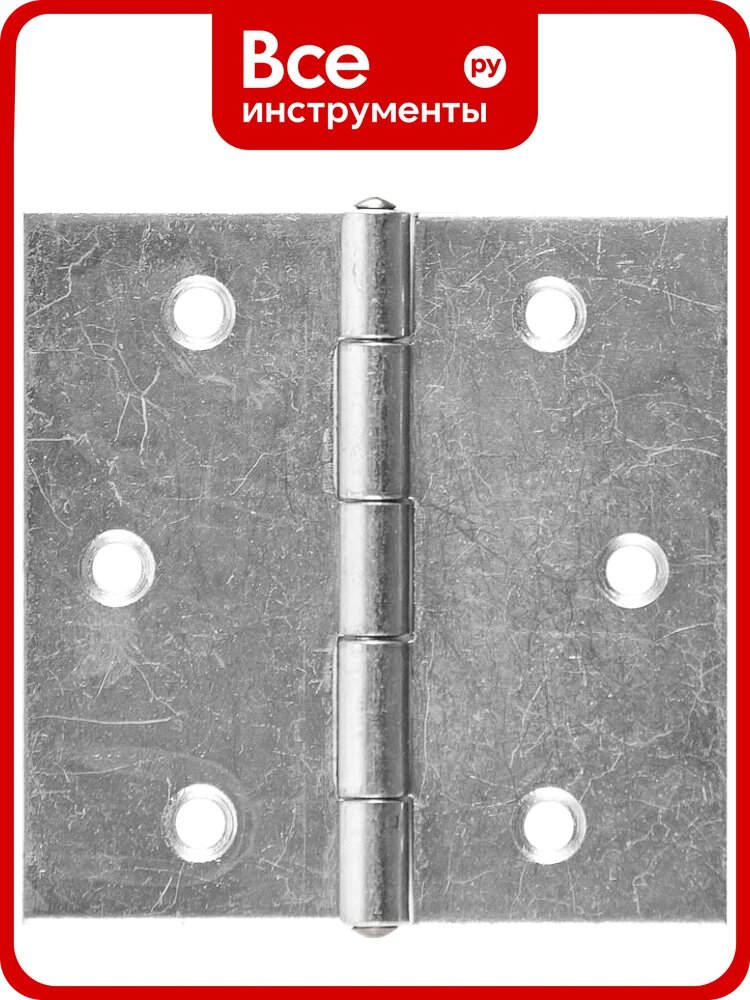 Прямая петля VORMANN 60х60х1,4 мм, оцинкованная, латунный штифт 00503 060 Z