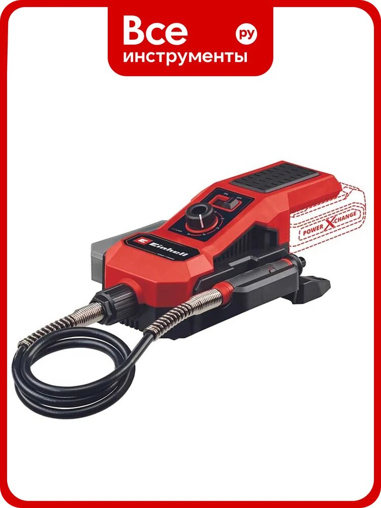 Гравер аккумуляторный Einhell PXC TE-MT 18/34 Li, 18В, 5-34тыс/мин, гибкий вал, н. оснастки 55пр, без АКК 4419360