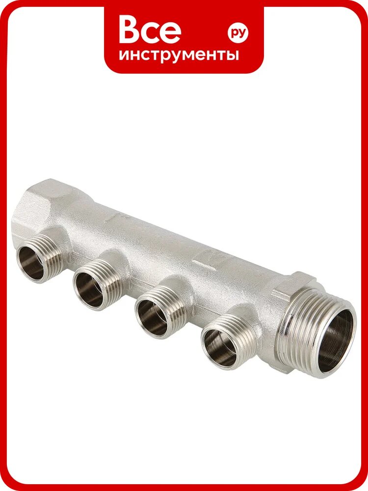 Коллектор VALTEC 3/4", 4 выхода х 1/2" нар. VTc.500. N.0504