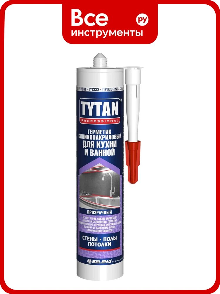 Герметик силиконакриловый для кухни и ванной TYTAN PROFESSIONAL белый,