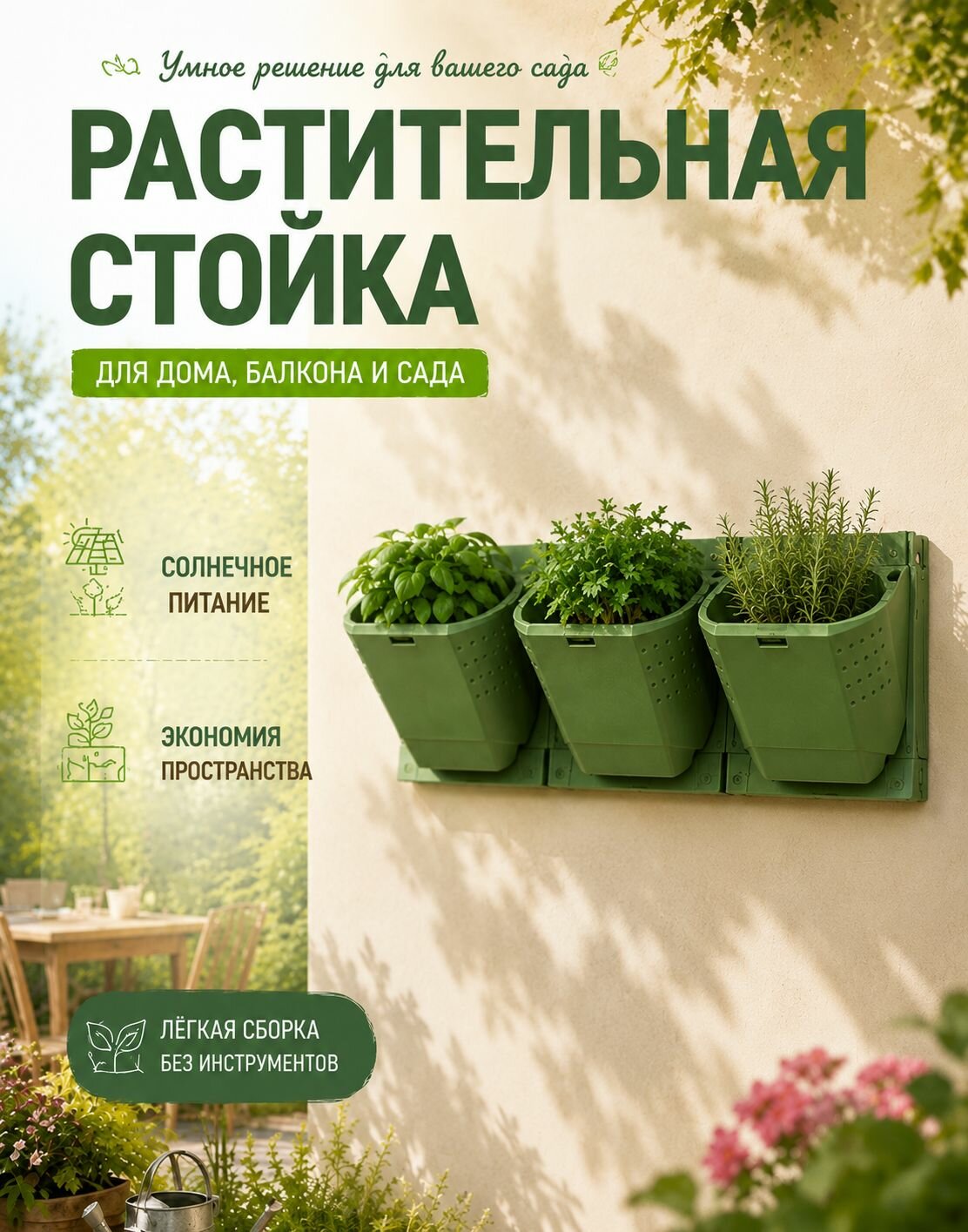 Грядка, 0.5х0.19 м, 1 шт