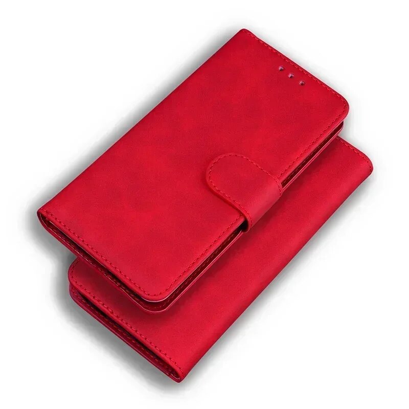 Чехол-кошелек с подставкой для Xiaomi Redmi Note 10 10S 9T 9 8 Pro Красный, Red, Redmi Note 10 PRO
