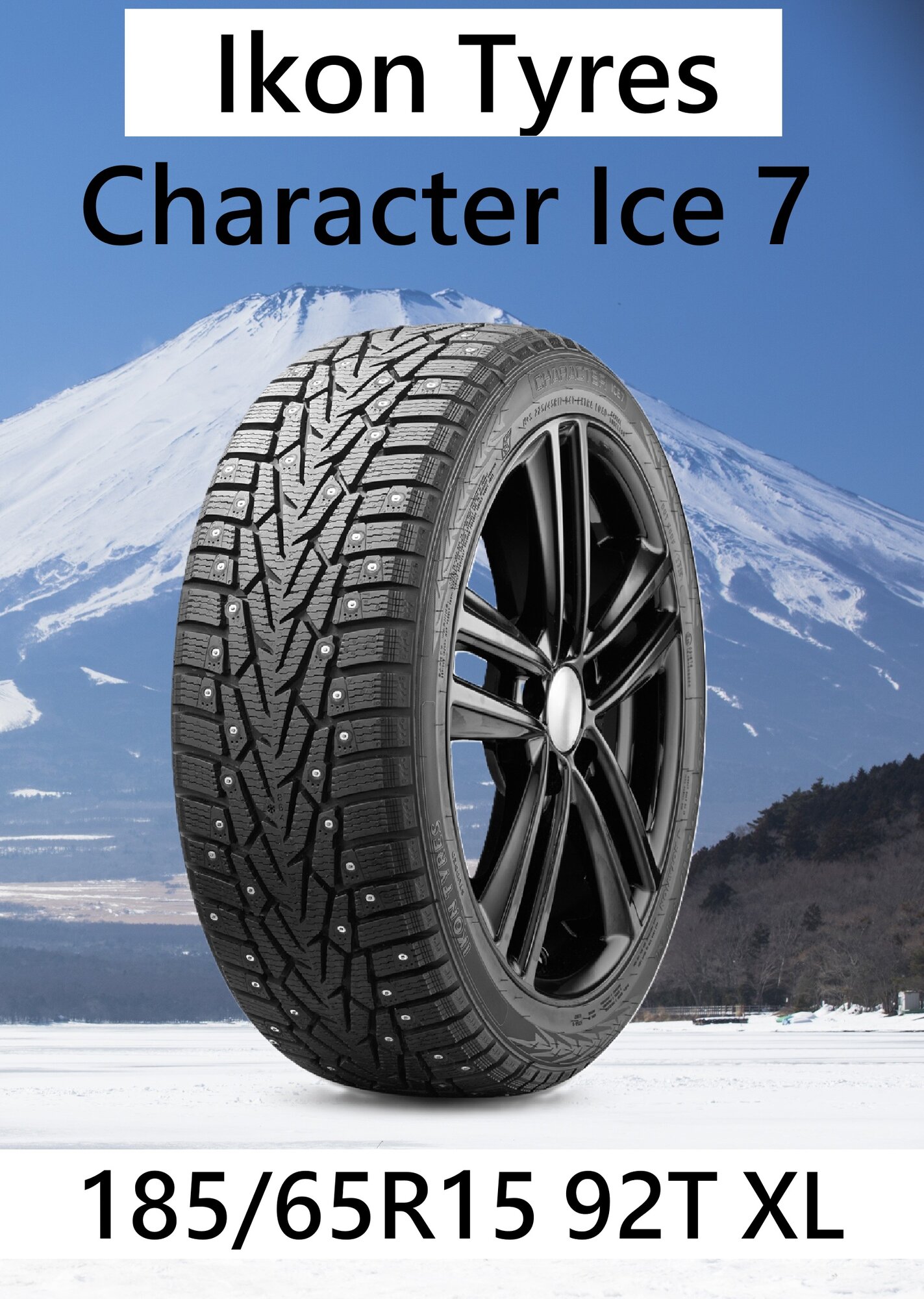 Зимние автошины Ikon Tyres 185/65R15 92T XL Character Ice 7 шип