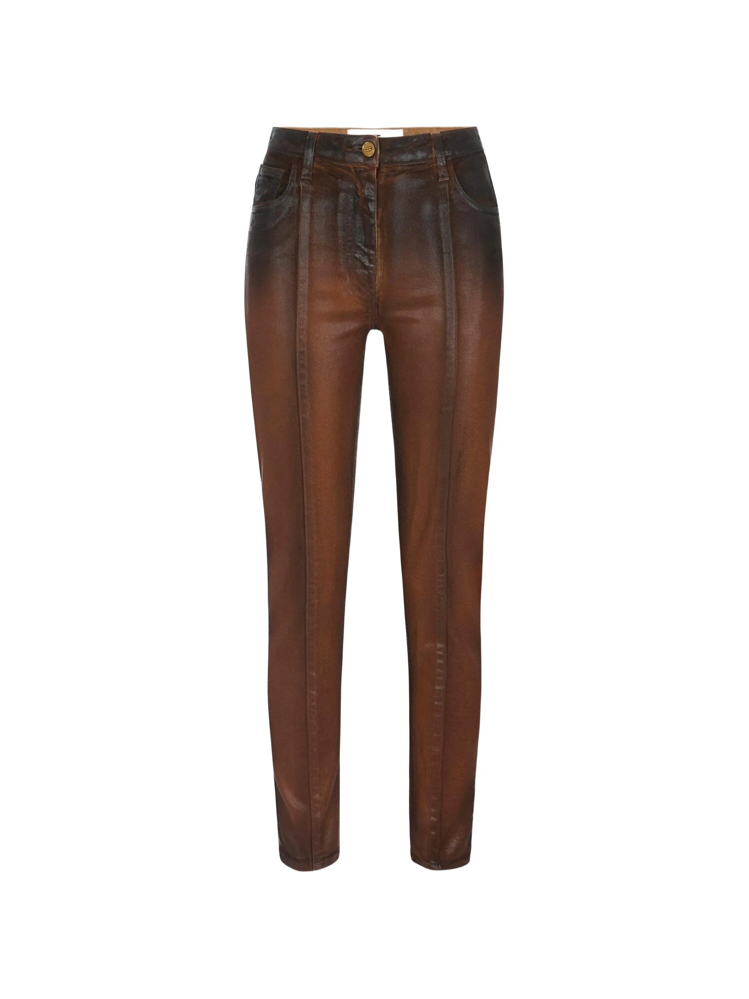 Джинсы Cigarette jeans with laminated effect 