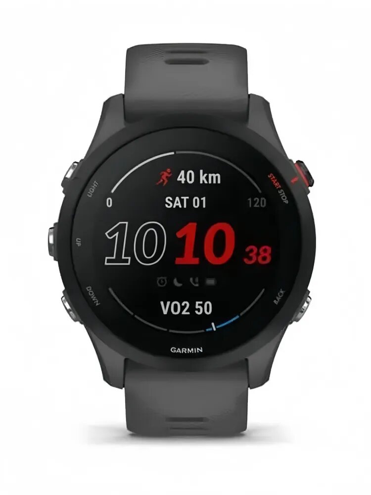 Garmin Смарт-часы Forerunner 255 GPS 46mm Поддержка русского языка 1,3' Экран Bluetooth ANT+, 46mm, Forerunner 255 Slate Gray