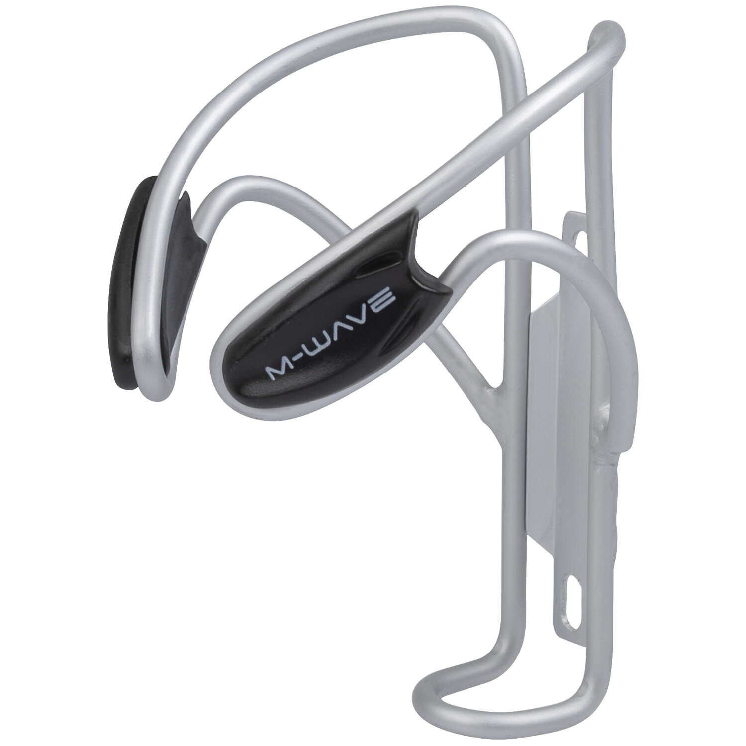 Флягодержатель велосипедный алюминий с большим фиксатором M-Wave BC 54-A bottle cage серебристый