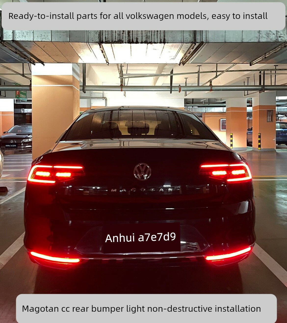 Пара задних фонарей для бампера Volkswagen Magotan 2013-2022 гг, светодиодные высокой мощности, стандарт OEM