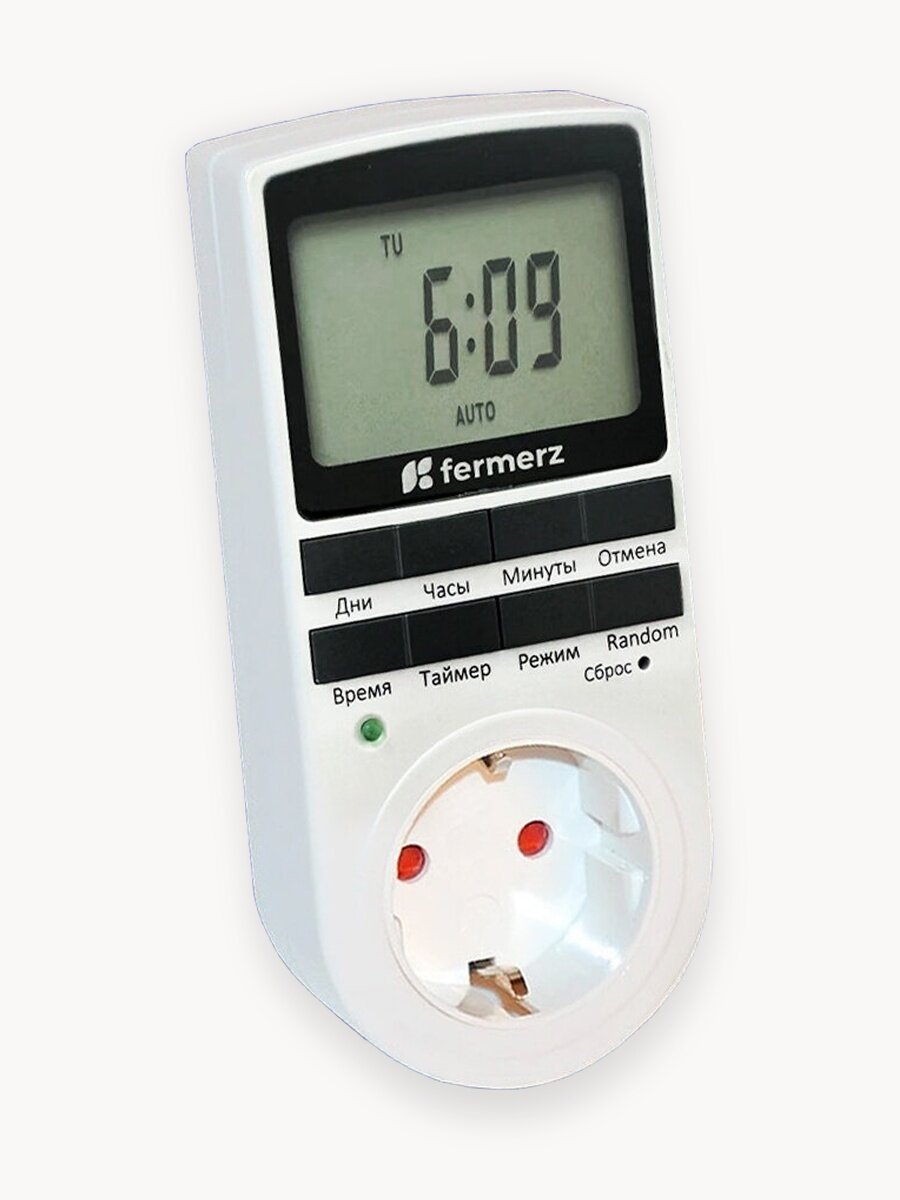 Умная розетка с таймером РТЦ, электронный таймер на неделю. Память до 10 программ