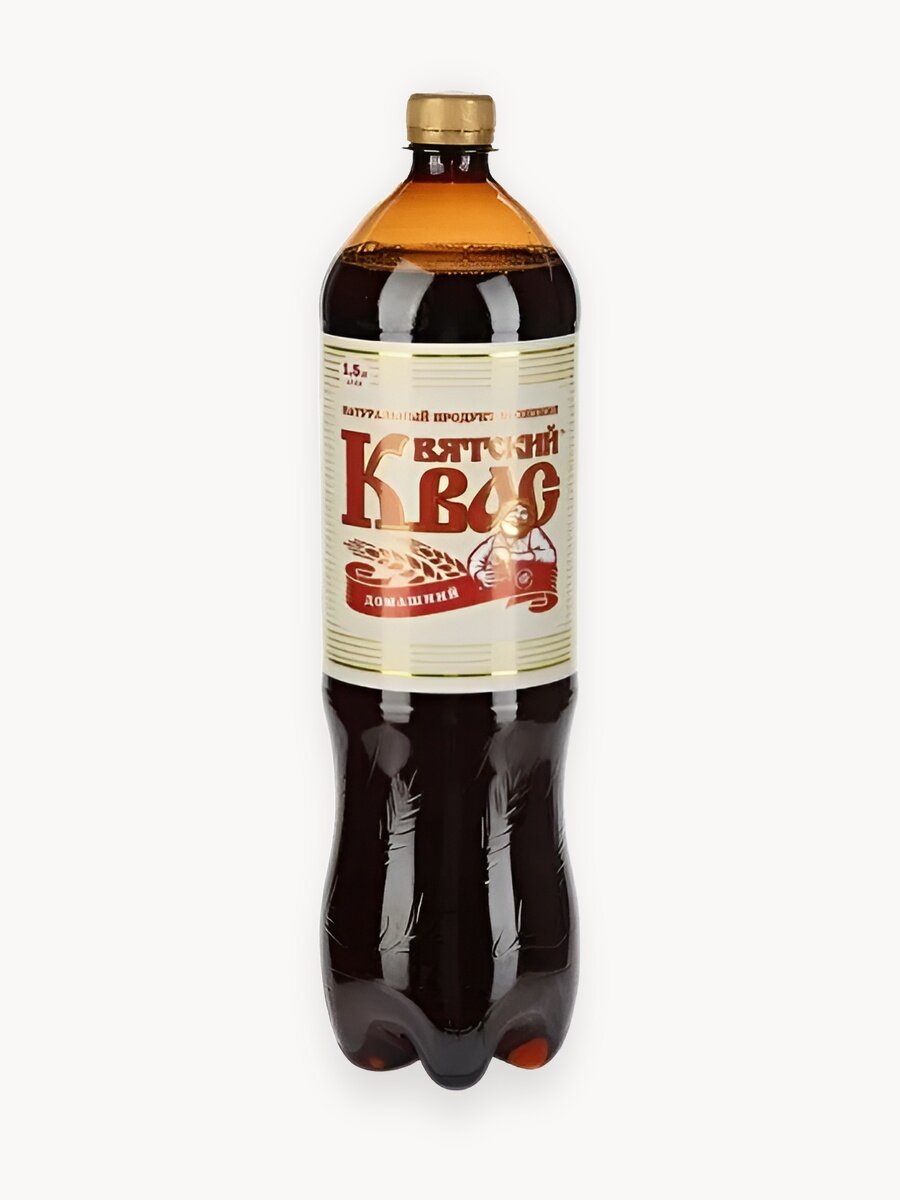 Квас Вятский "Домашний" Вятич, ПЭТ, в упаковке 6 шт по 1,5 л