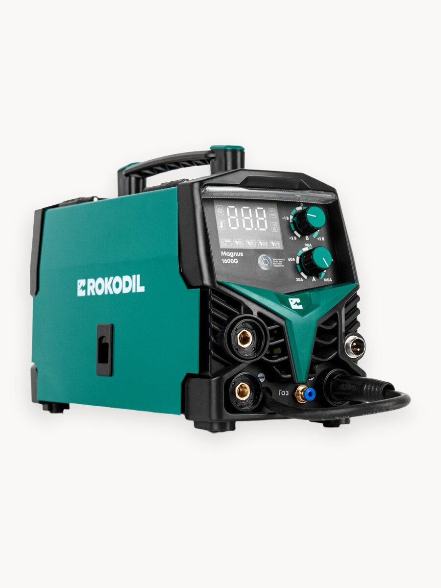 Сварочный аппарат Rokodil Magnus 1600G, полуавтомат инверторный, с газом, аргонодуговой, по металлу