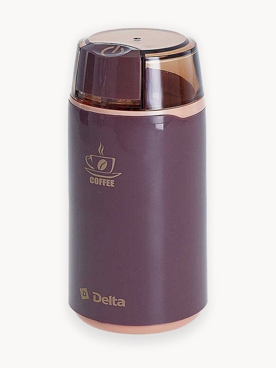 Кофемолка DELTA DL-087К, электрическая, 250 Вт, объём 60 г, коричневая