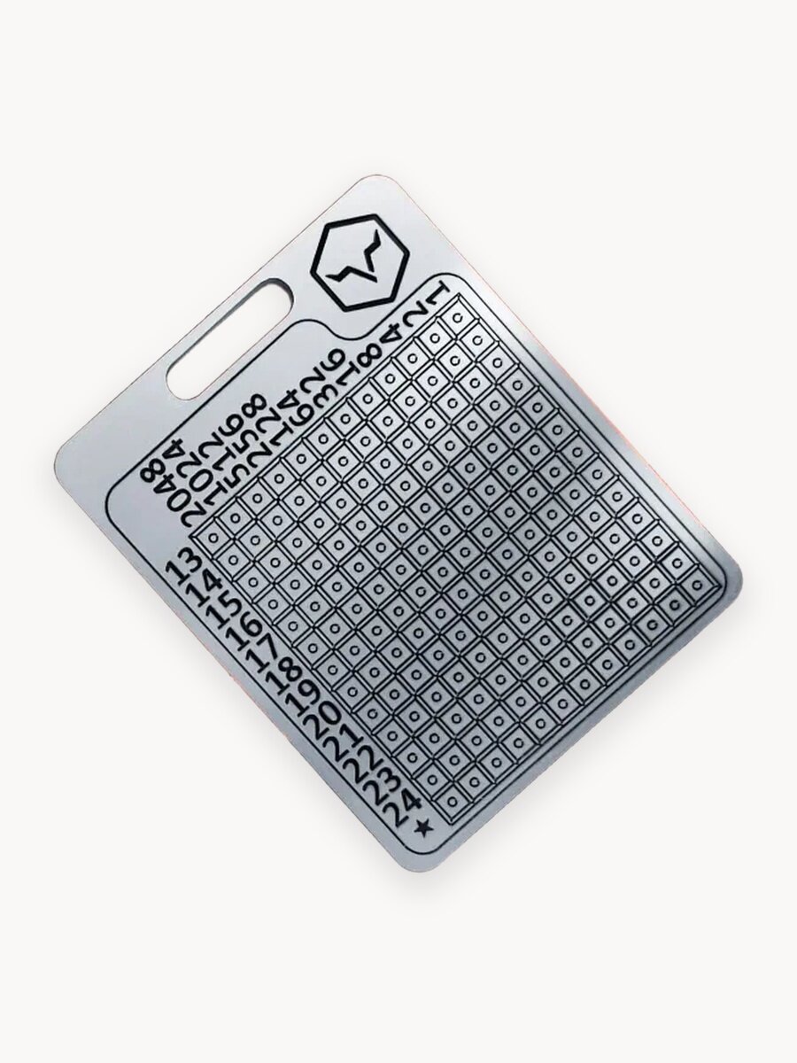 Устройство для записи seed фразы SVAROG CRYPTORO KEYTAG, серебристого цвета