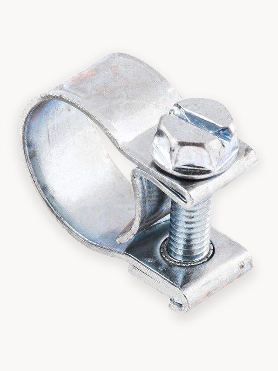 Хомут винтовой W1, D 6-8мм, ширина 8мм, 10шт, оцинкованная сталь