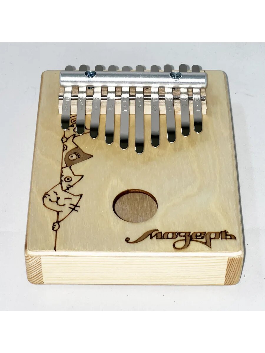 Piastra Калимба, резонаторная, 10 язычков, прямоугольная, Мо