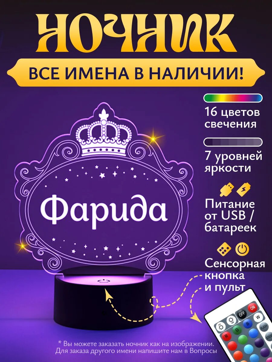 Ночник "Фарида - рамка с короной!