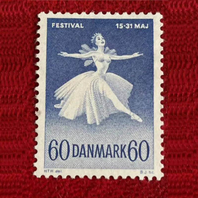 Новый почтовый штамп Дании 1962 балетные марки MNH