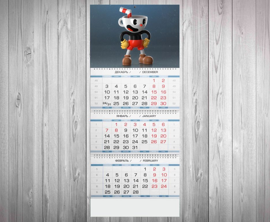Календарь квартальный Cuphead/ Капхед №20