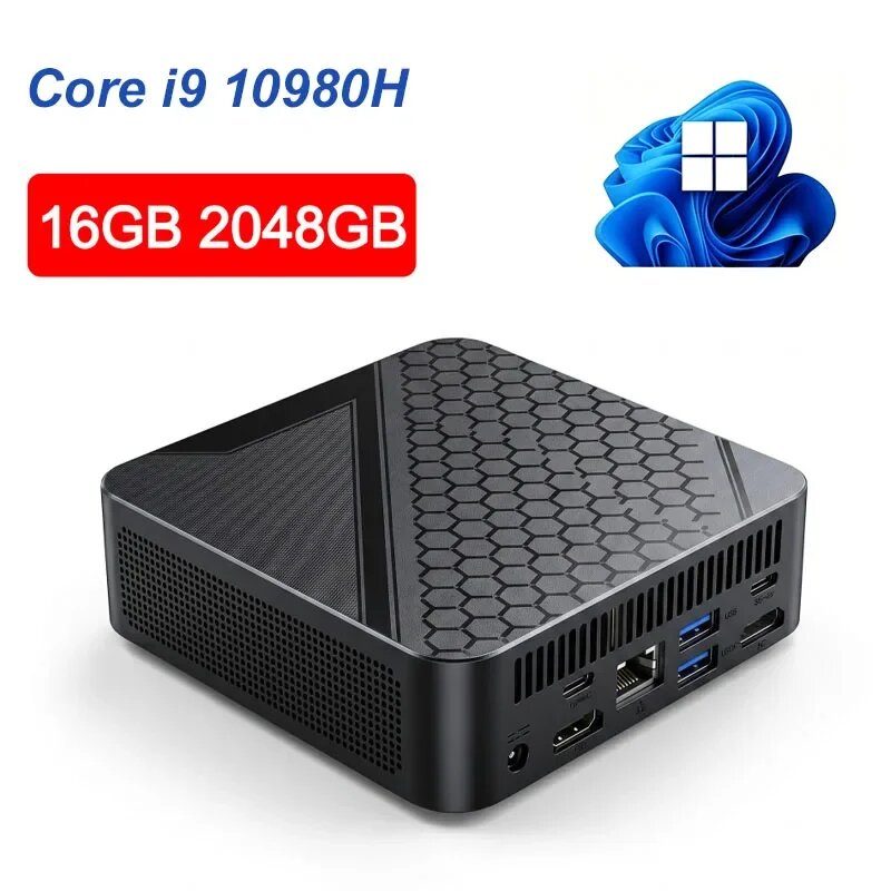 Мини-ПК Intel Core I9 10980HK Compact Pro 32ГБ ОЗУ 16GB 2048GB