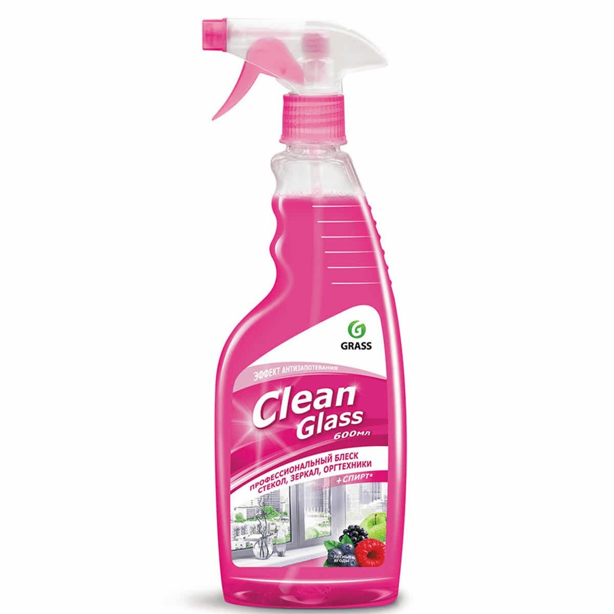 Чистящее средство GRASS "Лесные ягоды", для стекол и зеркал, 600 мл