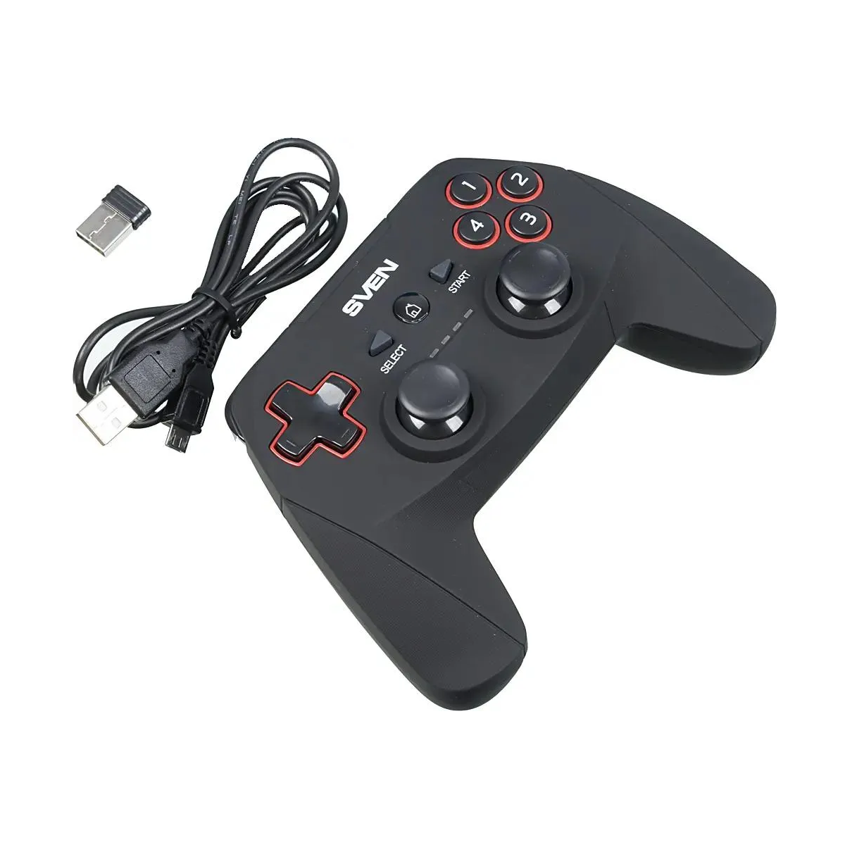 Геймпад беспроводной Sven GC-2040, ПК, PS3, Android, 11 кнопок, черный