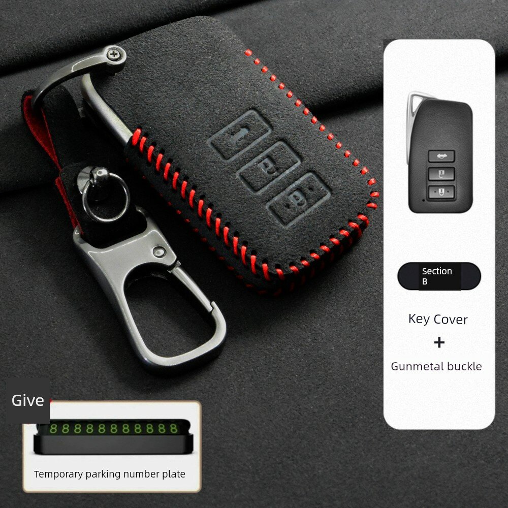 Премиум-алюминиевый брелок для Lexus ES200/ES300H/LS350/LS500 - стиль В, красный брелок с квадратной застежкой