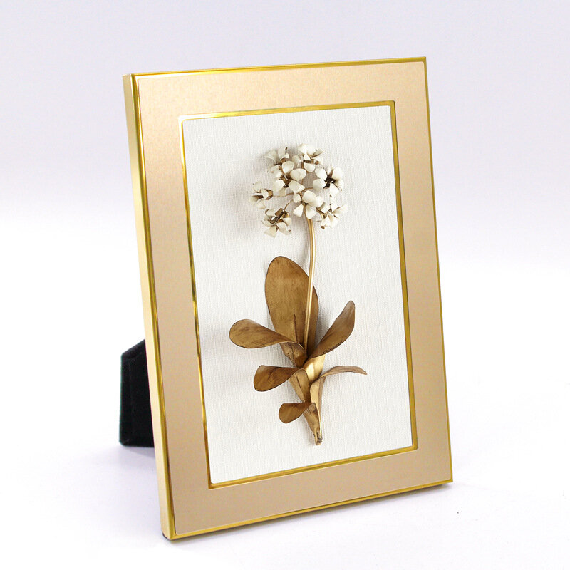 Фоторамка из нержавеющей стали и алюминиевого сплава, рамка для сухих цветов, рамка для бизнес-лицензии A4, настенная минималистичная рамка